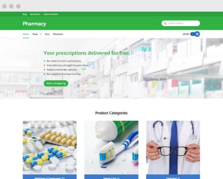 Pharmacy Storefront Theme - Free Download - Wootheme Plugins